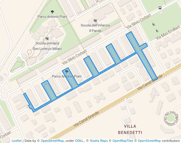 Parco Antonio Piani in Faenza | Map and Routes
