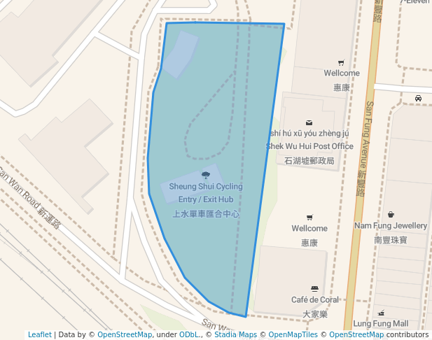 Sheung Shui Bicycle Assembly Center in Hong Kong | Map and Routes