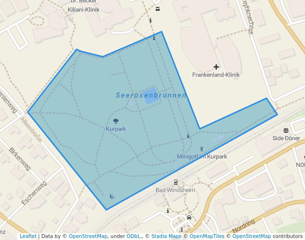 Kurpark in Bad Windsheim | Map and Routes