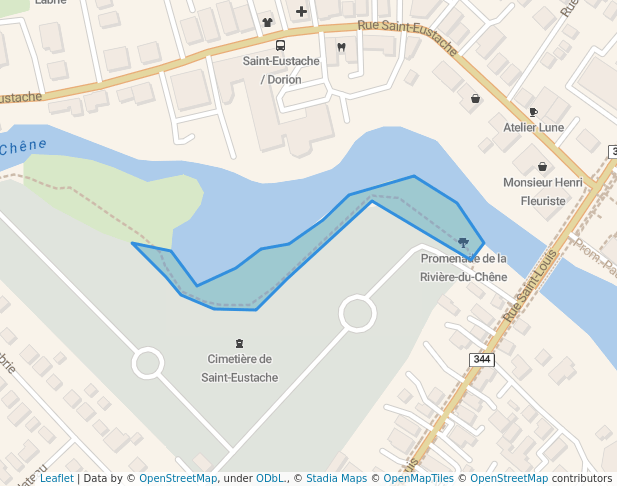 Promenade de la Rivière-du-Chêne in Saint-Eustache | Map and Routes