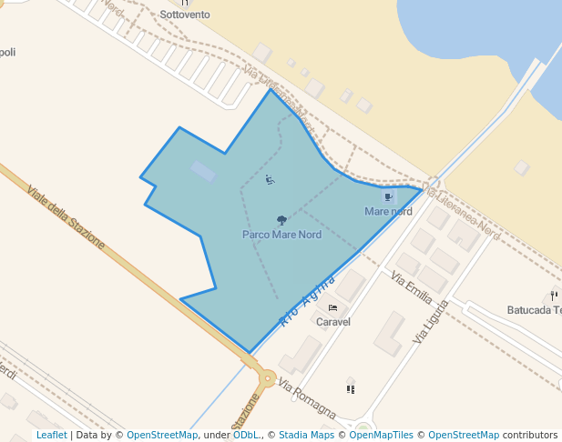 Parco Mare Nord in Misano Adriatico | Map and Routes