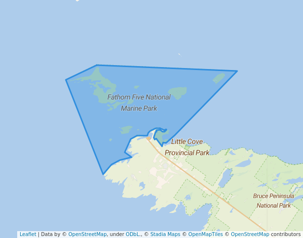 Fathom Five National Marine Park in undefined | Map and Routes