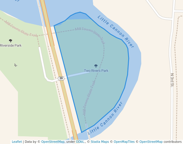 Two Rivers Park in Cannon Falls | Map and Routes