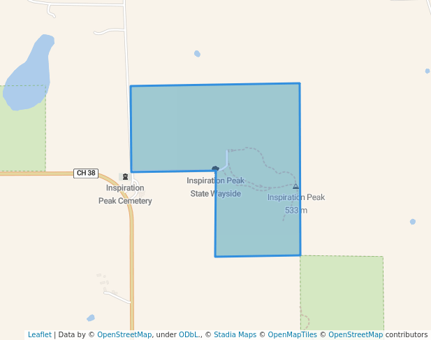 Inspiration Peak State Wayside in Clitherall | Map and Routes