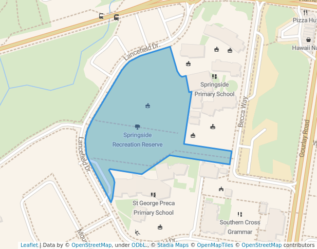 Springside Recreation Reserve in Caroline Springs | Map and Routes