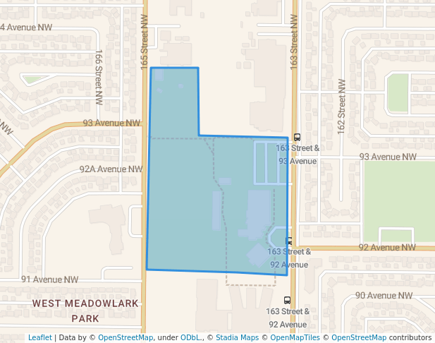 Johnny Bright Sports Park in Edmonton | Map and Routes
