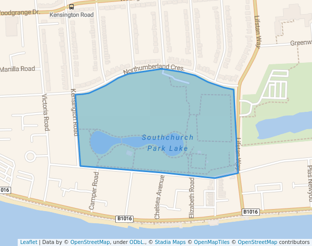 Southchurch Park in Southend-on-Sea | Map and Routes