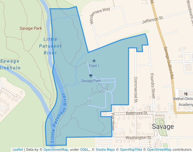 Savage Park in Savage | Map and Routes