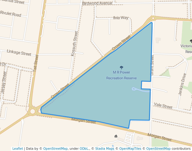 M R Power Recreation Reserve in Sebastopol | Map and Routes