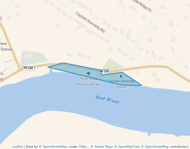 River Road Provincial Park in Gimli | Map and Routes