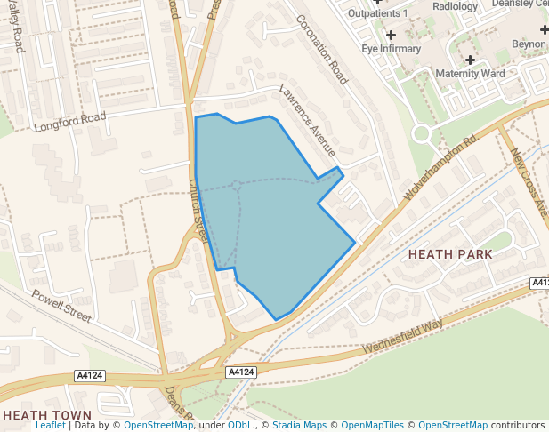 Heath Town Park in Wolverhampton | Map and Routes