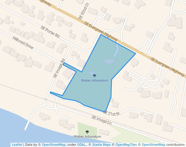 Weber Arboretum in Vancouver | Map and Routes