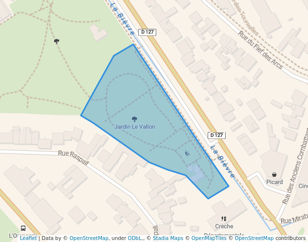 Jardin Le Vallon in Cachan | Map and Routes