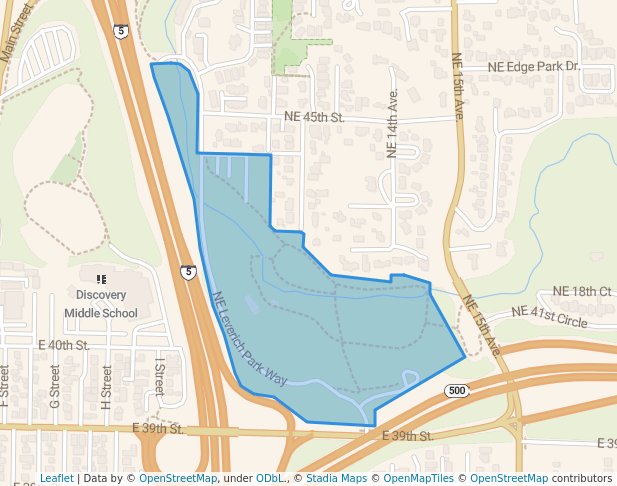 Leverich Park in Vancouver | Map and Routes