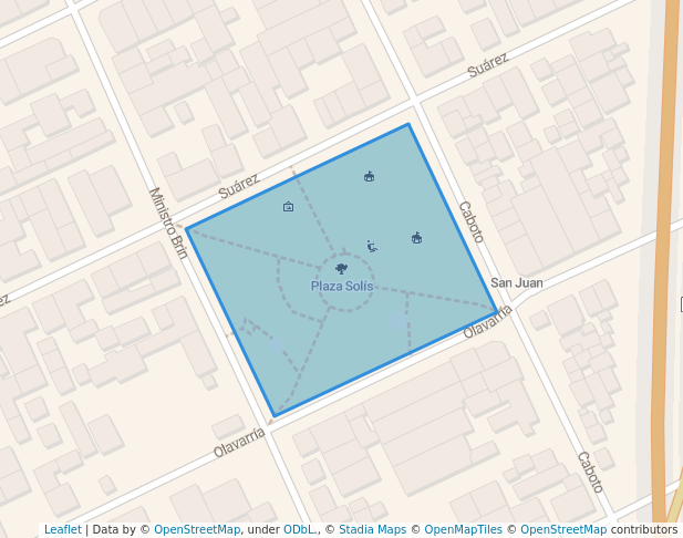 Plaza Solís in AED | Map and Routes