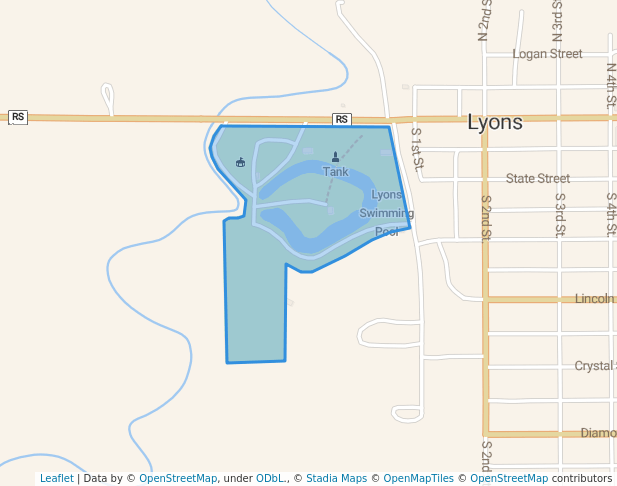 Brink Memorial Park in Lyons | Map and Routes