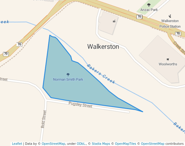 Norman Smith Park in Walkerston | Map and Routes