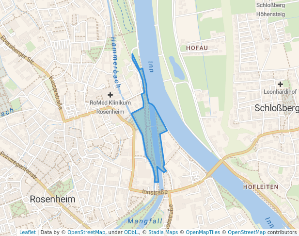 Mangfallpark Nord in Rosenheim | Map and Routes