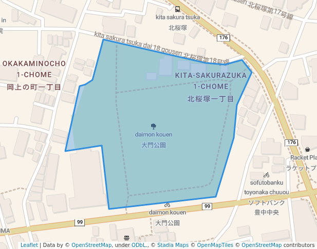 大門公園 in Toyonaka | Map and Routes