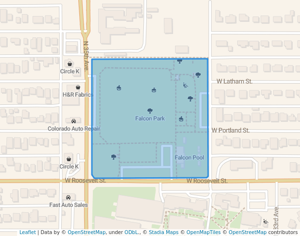 Falcon Park in Phoenix | Map and Routes