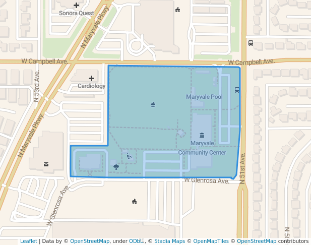 Maryvale Park in Phoenix | Map and Routes