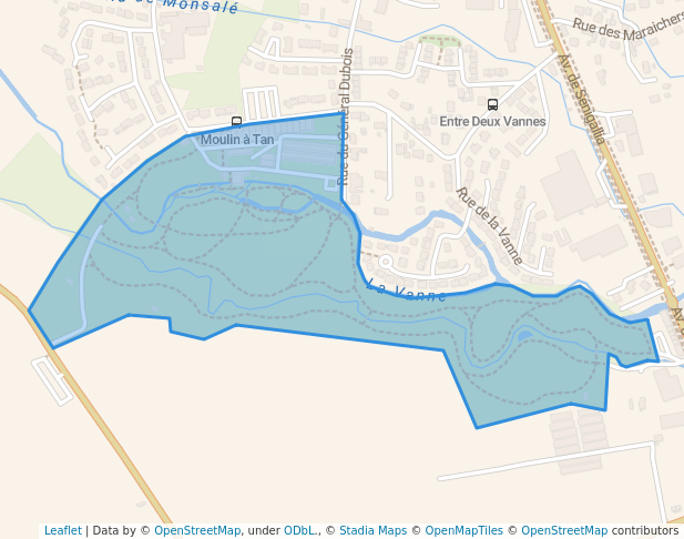 Parc du moulin à Tan in Sens | Map and Routes