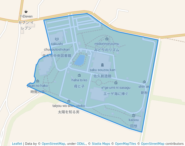 駒場公園 in Saku | Map and Routes
