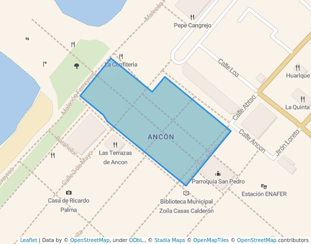 Parque Central de Ancón in Ancón | Map and Routes