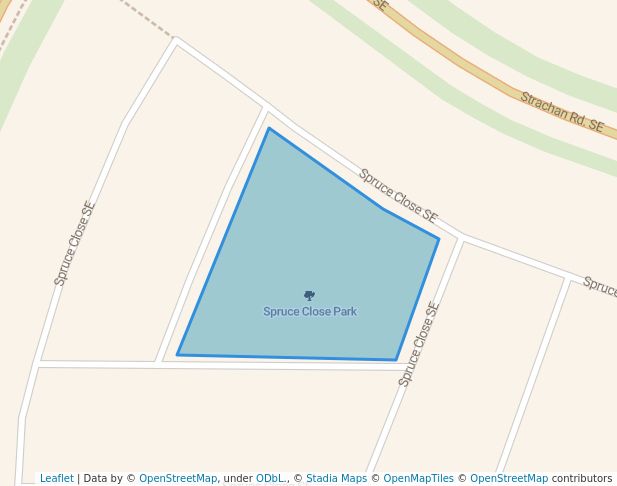 Spruce Close Park in Medicine Hat | Map and Routes