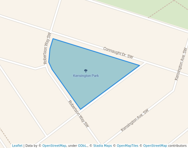 Kensington Park in Medicine Hat | Map and Routes