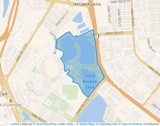 Kelana Jaya Youth Park in Petaling Jaya | Map and Routes