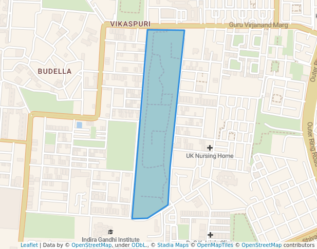 Vikaspuri M Blocck District Park in New Delhi | Map and Routes