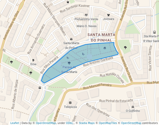 Parque de Santa Marta in Corroios | Map and Routes