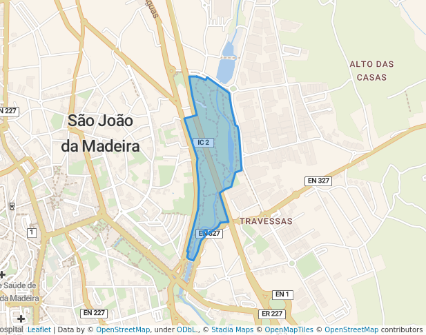 Parque do Rio Ul in São João da Madeira | Map and Routes