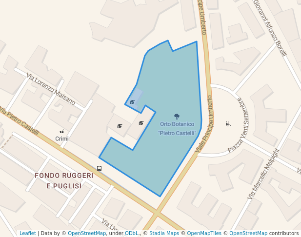 Orto Botanico "Pietro Castelli" in Messina | Map and Routes