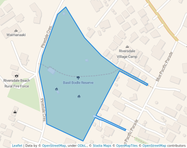 Basil Bodle Reserve in Riversdale Beach | Map and Routes