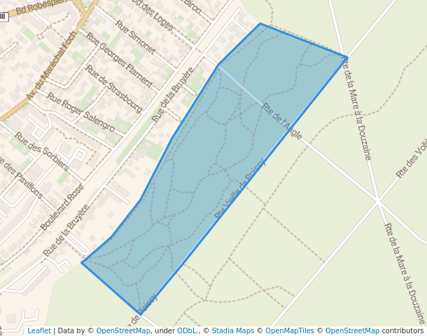 Parc forestier de la Charmille in Poissy | Map and Routes