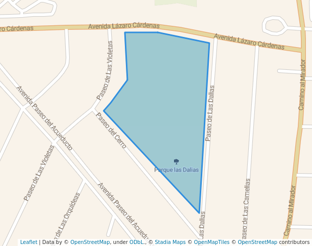 Parque las Dalias in Monterrey | Map and Routes