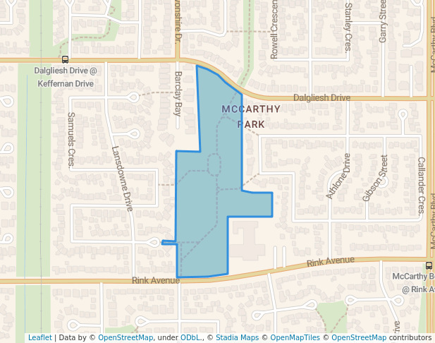 W.H. Ford Park in Regina | Map and Routes
