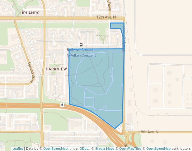 Mt. Pleasant Sports Park in Regina | Map and Routes