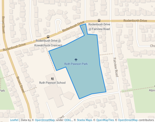 Ruth Pawson Park in Regina | Map and Routes