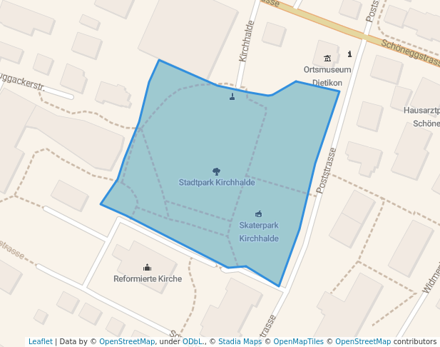 Stadtpark Kirchhalde in Dietikon | Map and Routes