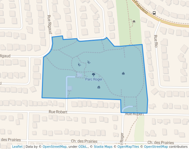 Parc Roger in Brossard | Map and Routes