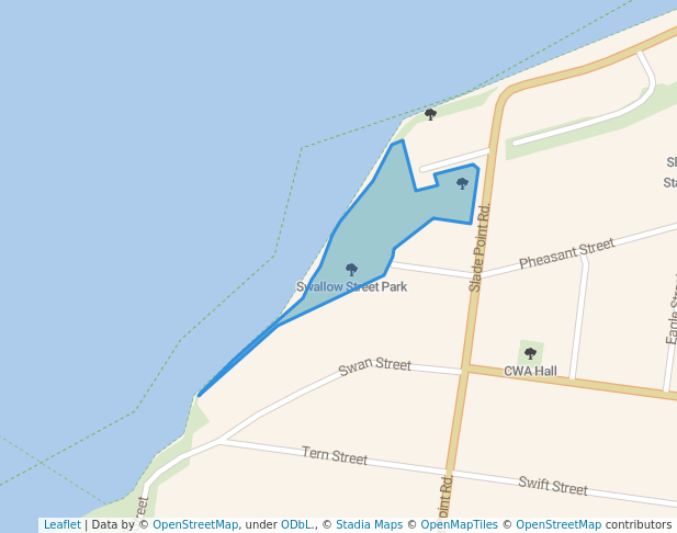 Swallow Street Park in Slade Point | Map and Routes