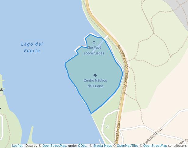 Centro Náutico del Fuerte in Tandil | Map and Routes