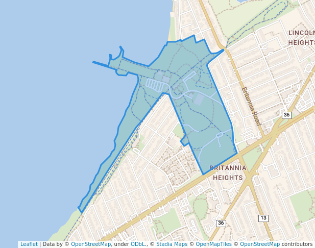 Britannia Park in Ottawa | Map and Routes