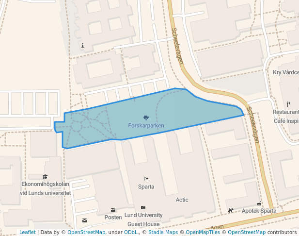 Forskarparken in Lund | Map and Routes
