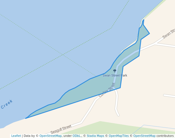 Swan Street Park in Slade Point | Map and Routes