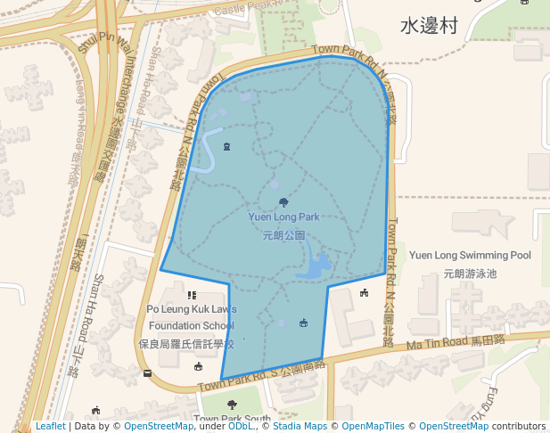 Yuen Long Park in Hong Kong | Map and Routes
