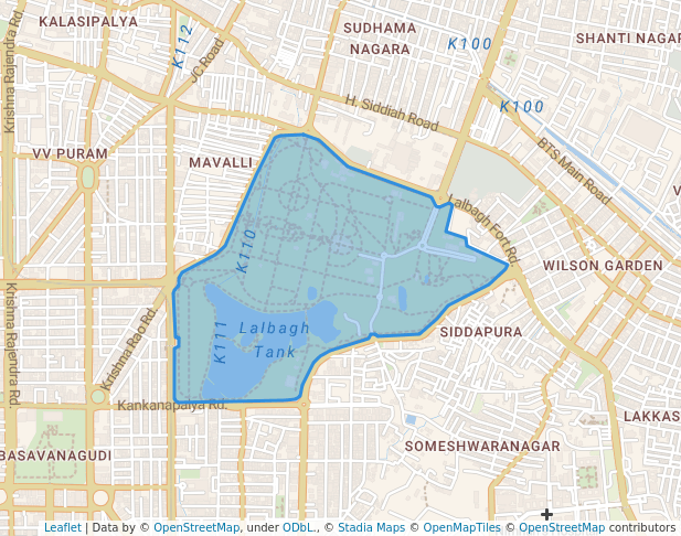 Lalbagh Botanical Gardens in Bengaluru | Map and Routes